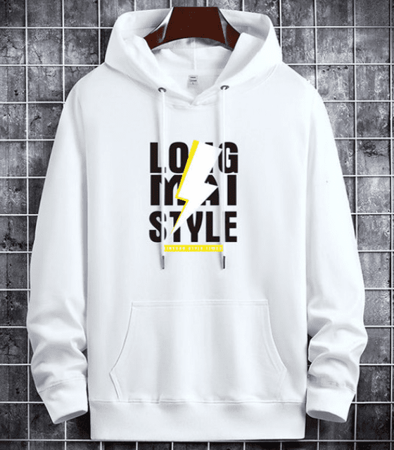 Bold basics - Men Super Soft Graphic Fleece Hoodie