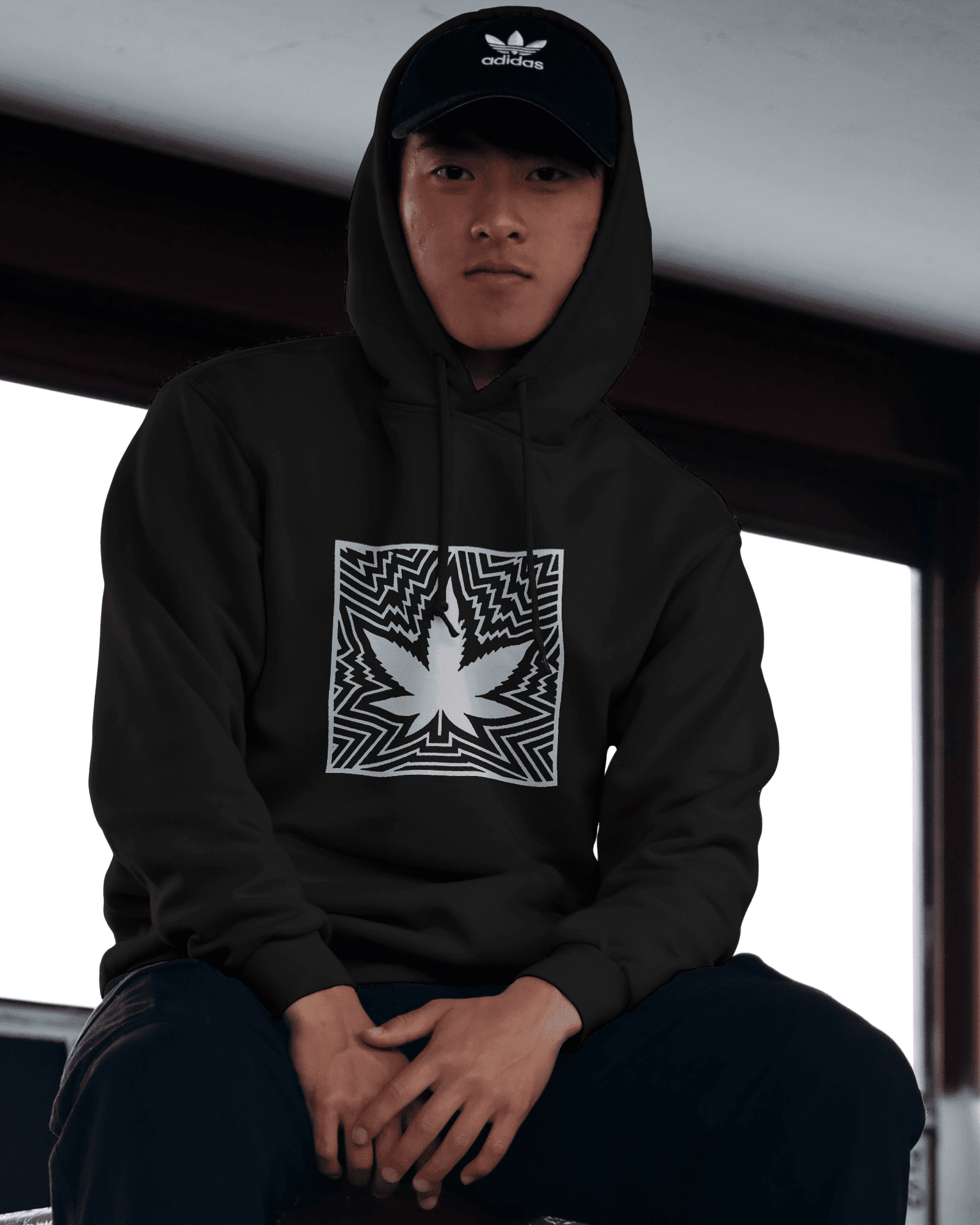 Bold basics - Men Super Soft Graphic Fleece Hoodie